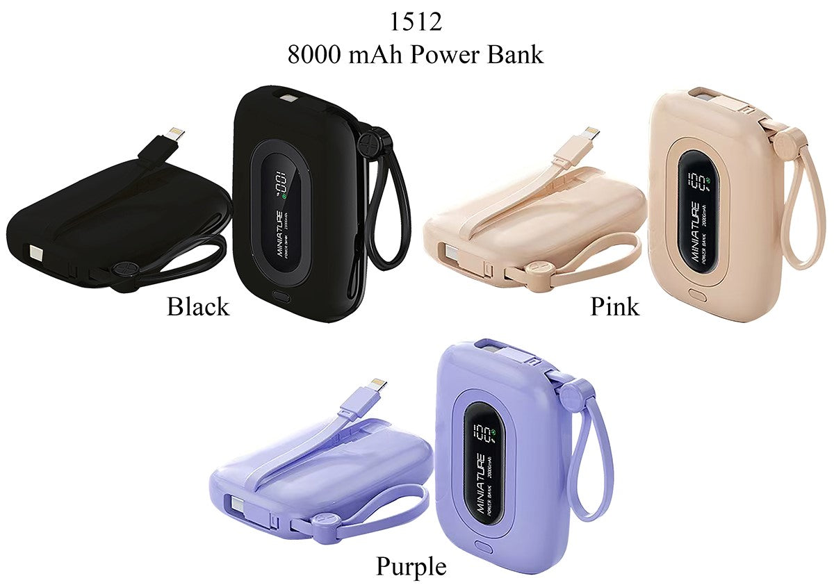 8000 mAh Power Bank w/Cables – MOCO Boutique