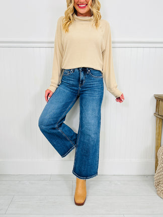 Fall After All Tummy Control Wide Leg Cropped Jeans – MOCO Boutique